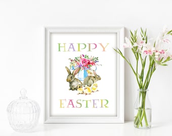 Happy Easter Print | Etsy