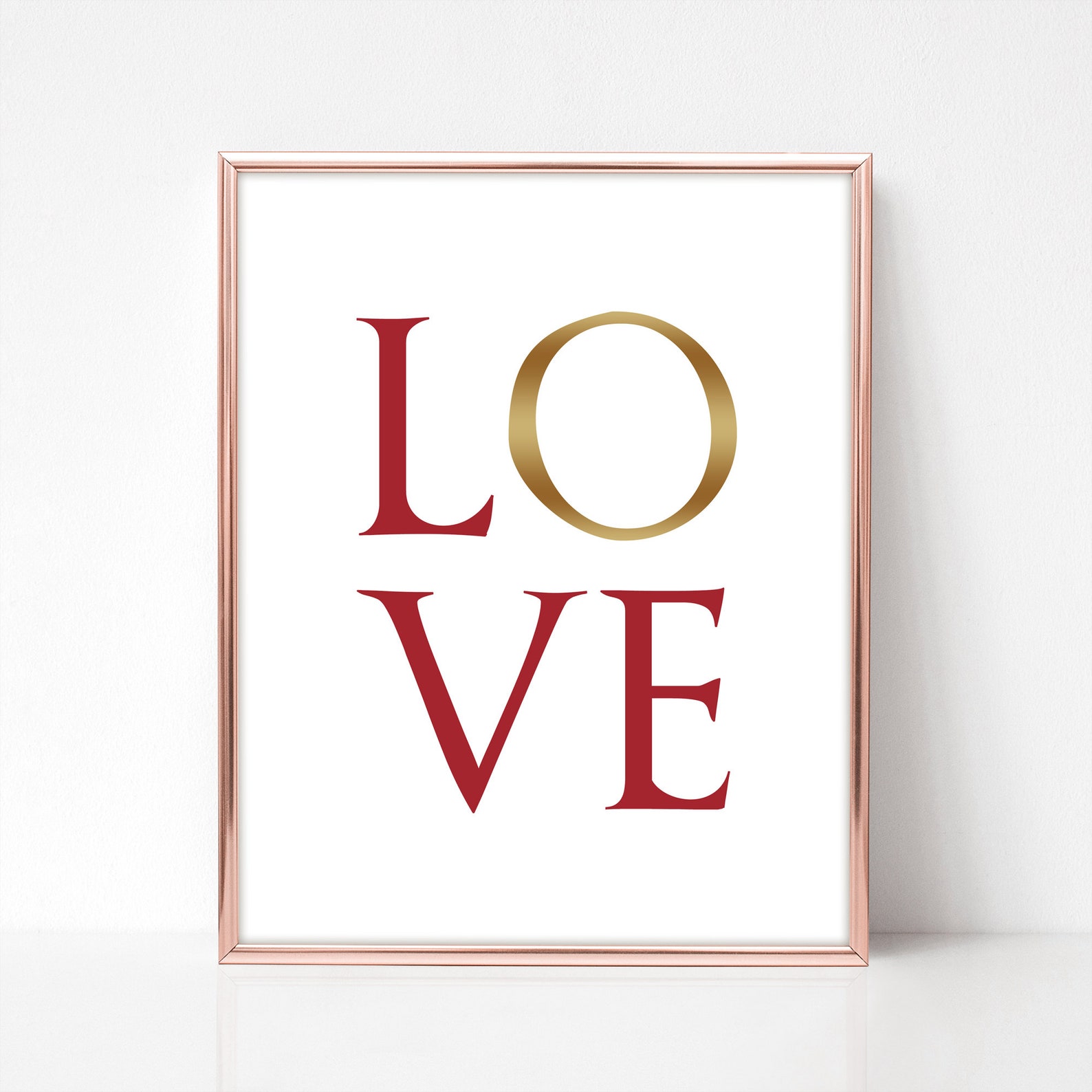 LOVE Digital Art Printable Instant Download, Love Wall Art, Bedroom ...