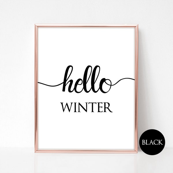 Hello Winter Sign - Etsy