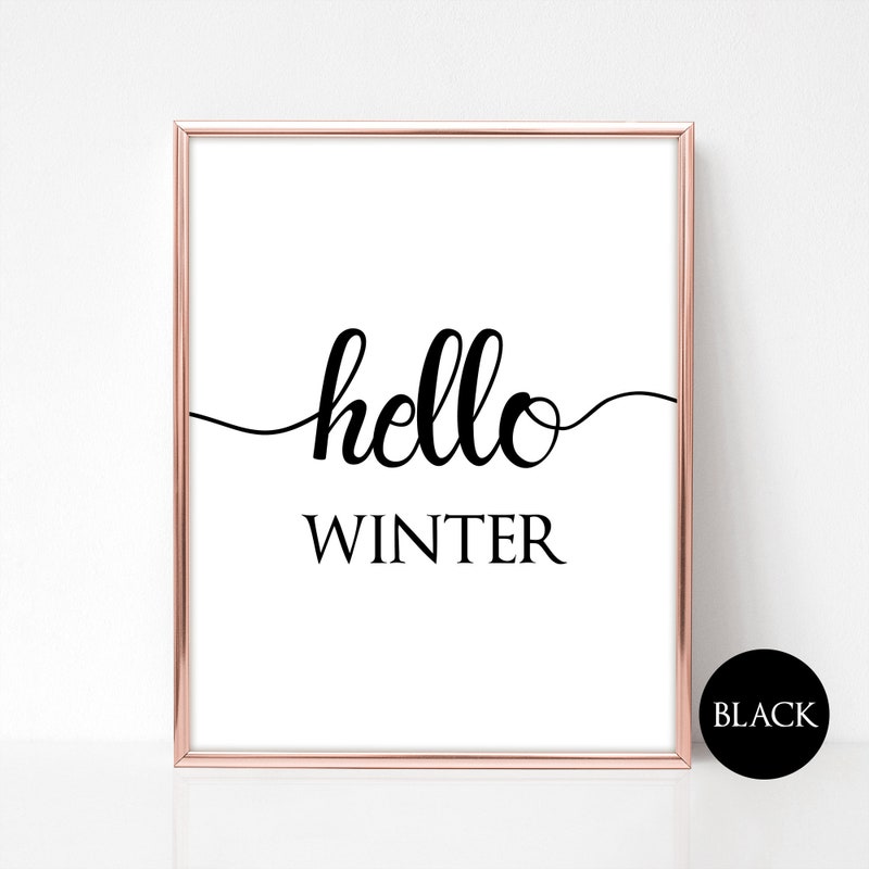 Hello Winter Sign - Etsy