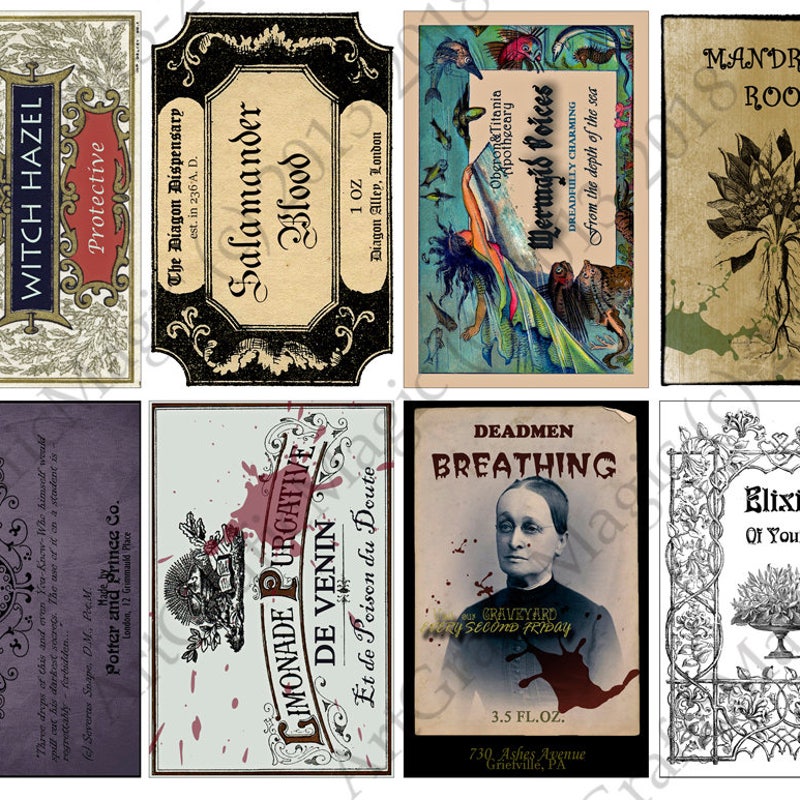Potion Bottle Labels - Etsy