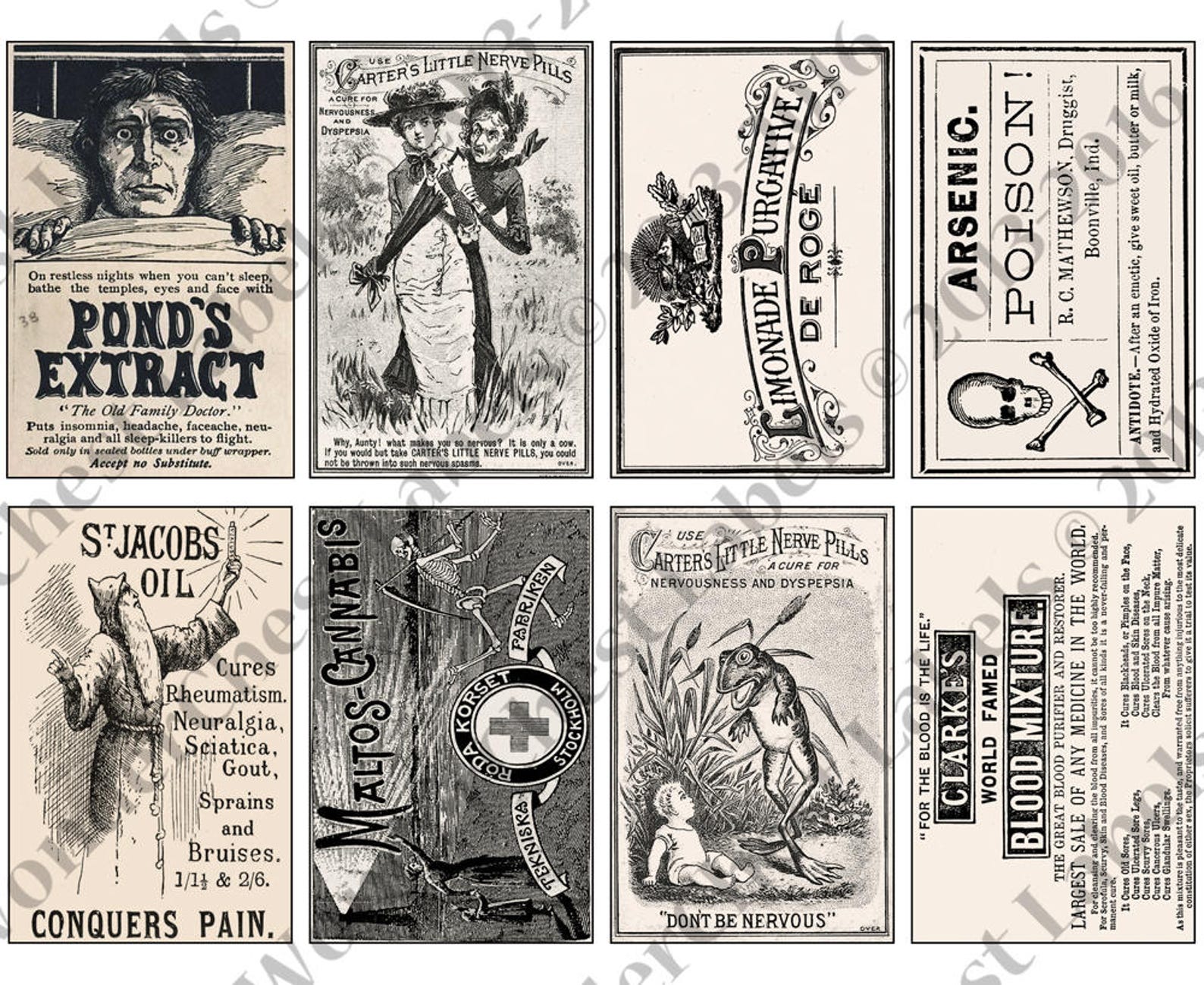 Vintage Halloween Labels Set 2 Printable Halloween Labels | Etsy Canada