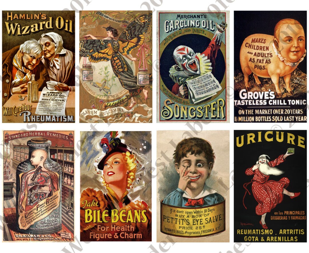 Vintage Spooky Apothecary #1 Set of 8 Printables, Instand Download ...