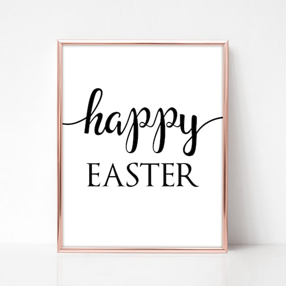 Happy Easter Printable Digital Art Instant Download Modern - Etsy