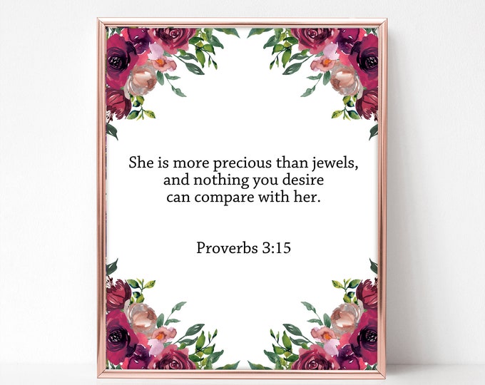She is Far More Precious Than Jewels, Christian Hymn, Vintage Bible ...
