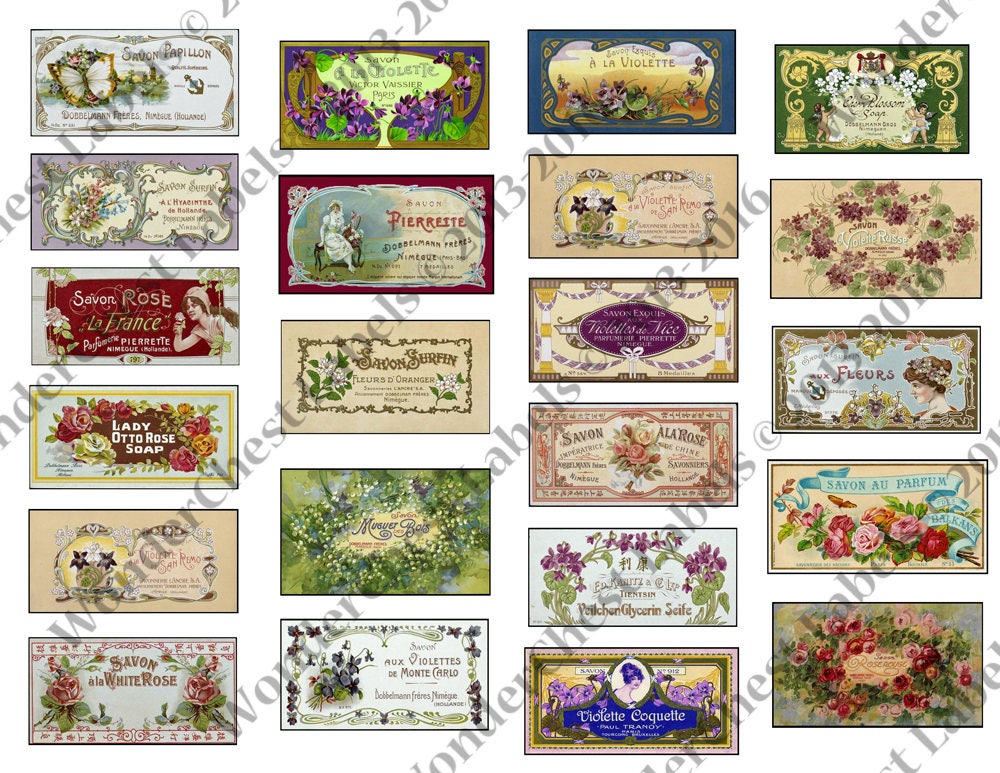 Vintage Soap Labels Printable Digital Collage Instant - Etsy UK