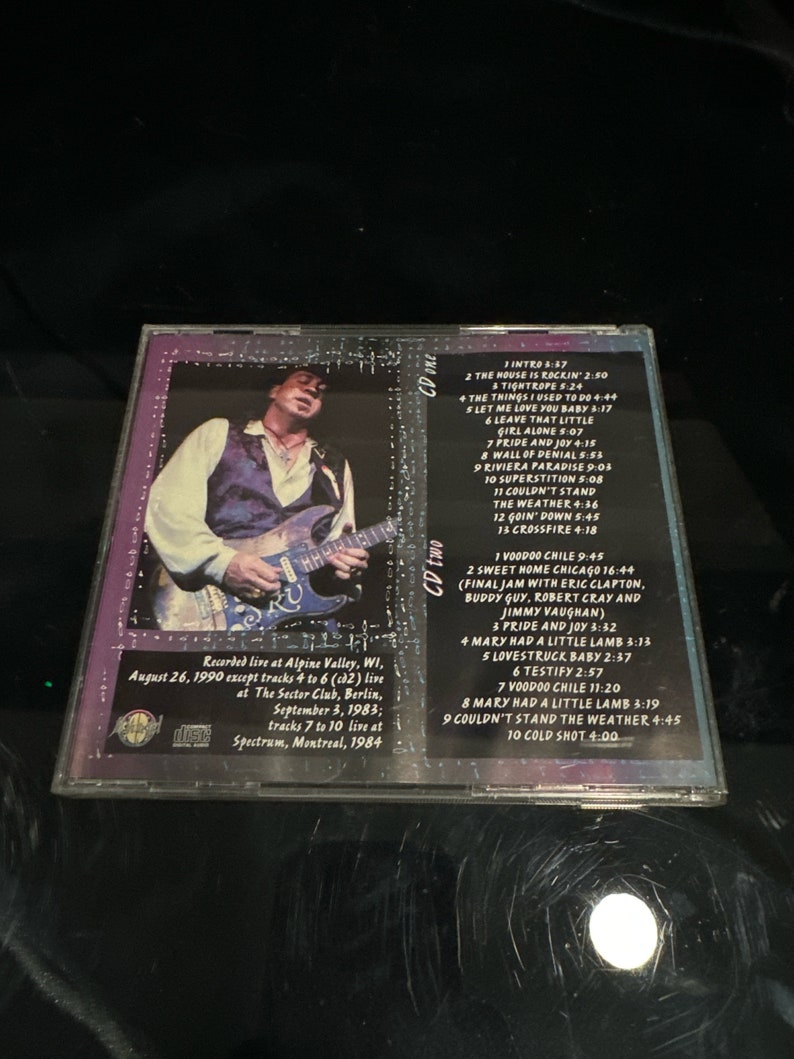 Stevie Ray Vaughan Alpine Valley Professionally Made Silver Disc CD ...