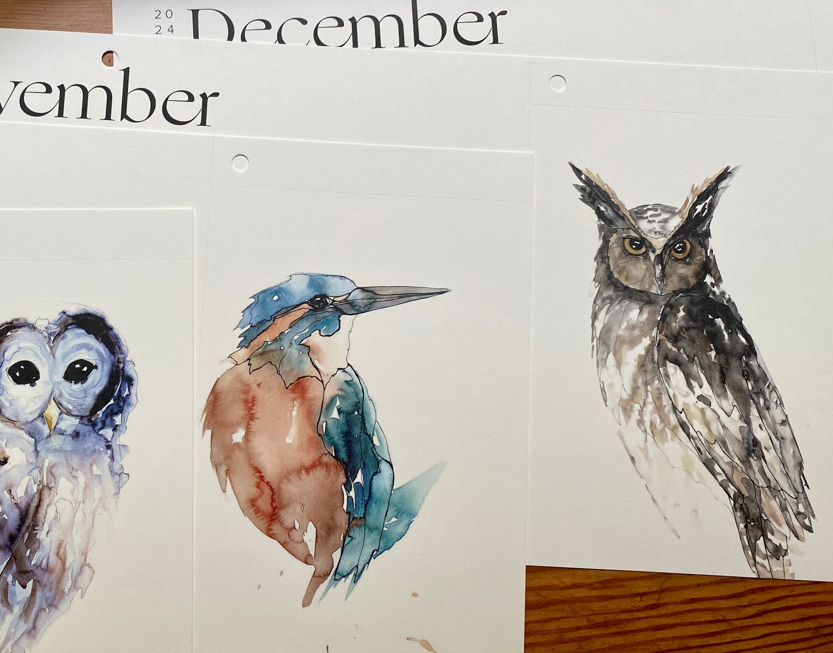 2024 Watercolor Bird Calendar - Etsy