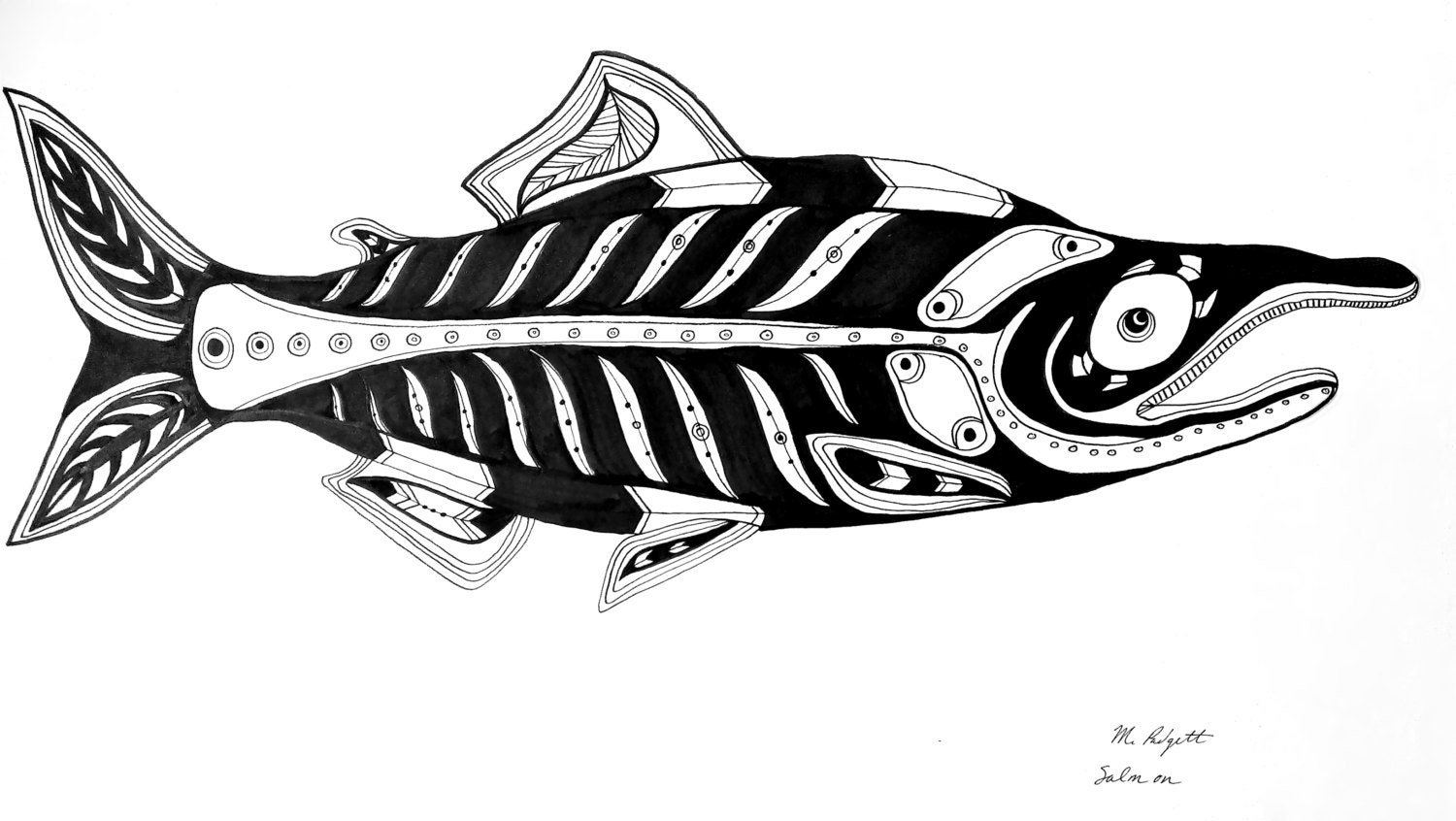 Native American Salmon Art