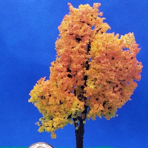 Dollhouse Miniature Handmade Red/orange Autumn/fall Tree - Etsy