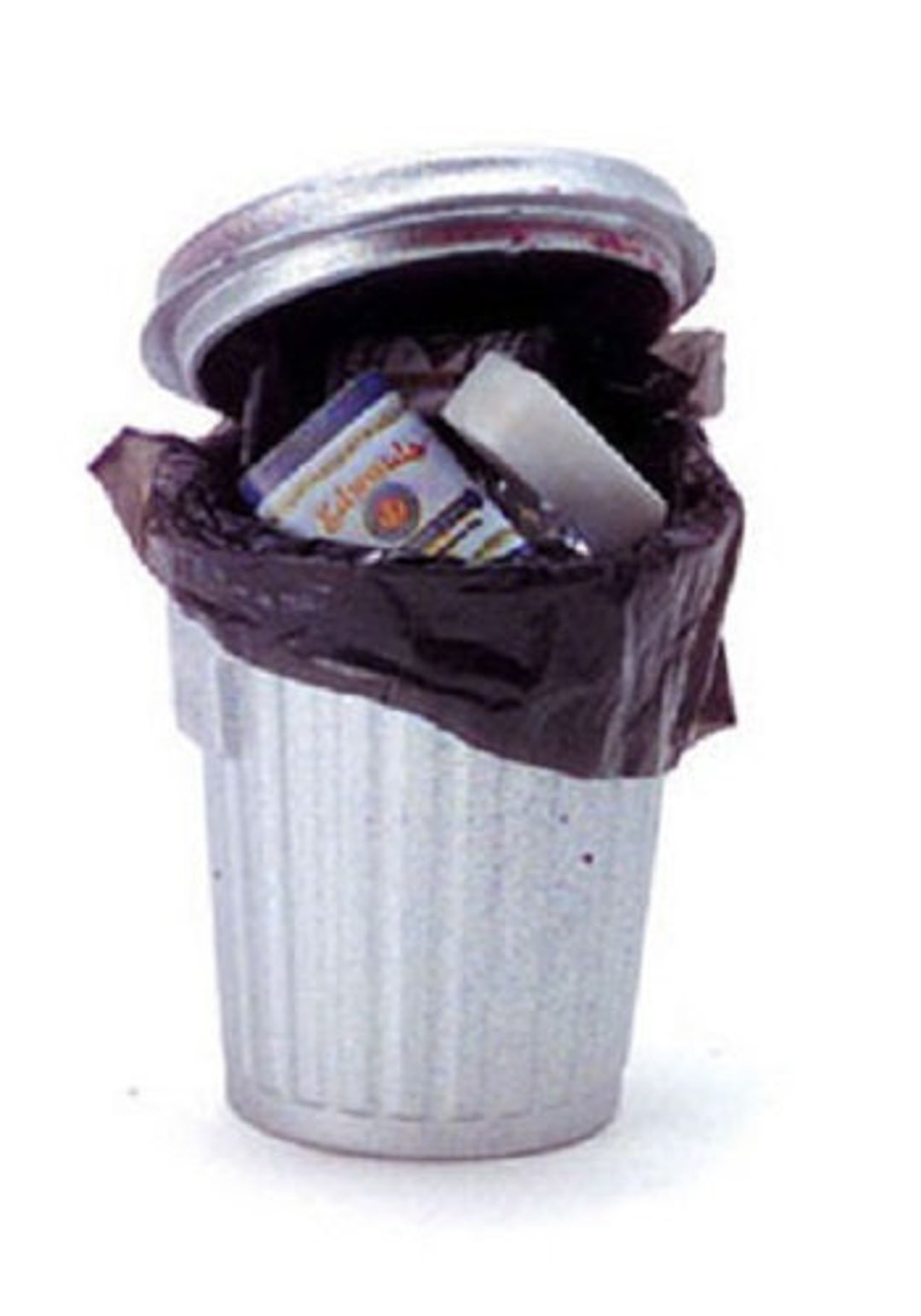 Dollhouse Miniature Trash Can With Garbage 1:12 Scale - Etsy