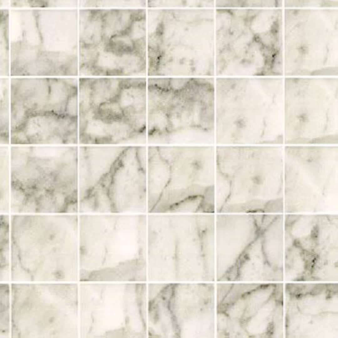 Dollhouse Miniature No Wax White And Grey Marble Tile Floor 5958 1