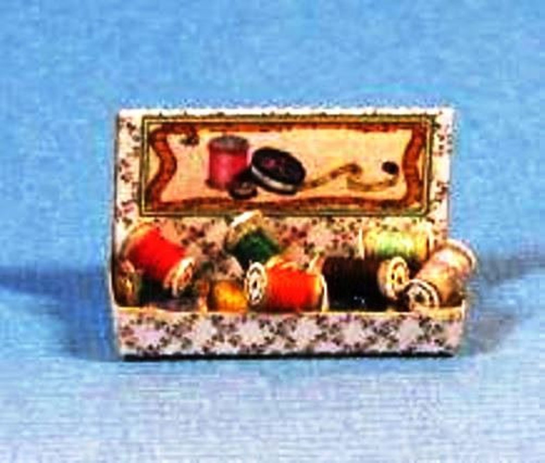 Dollhouse Miniature Thread Box With Spools (kit) - 1:12 Scale - Etsy