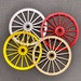 Dollhouse Miniature Set of 4 Wagon Wheels / Cart Wheels - 1:12 Scale (3 ...