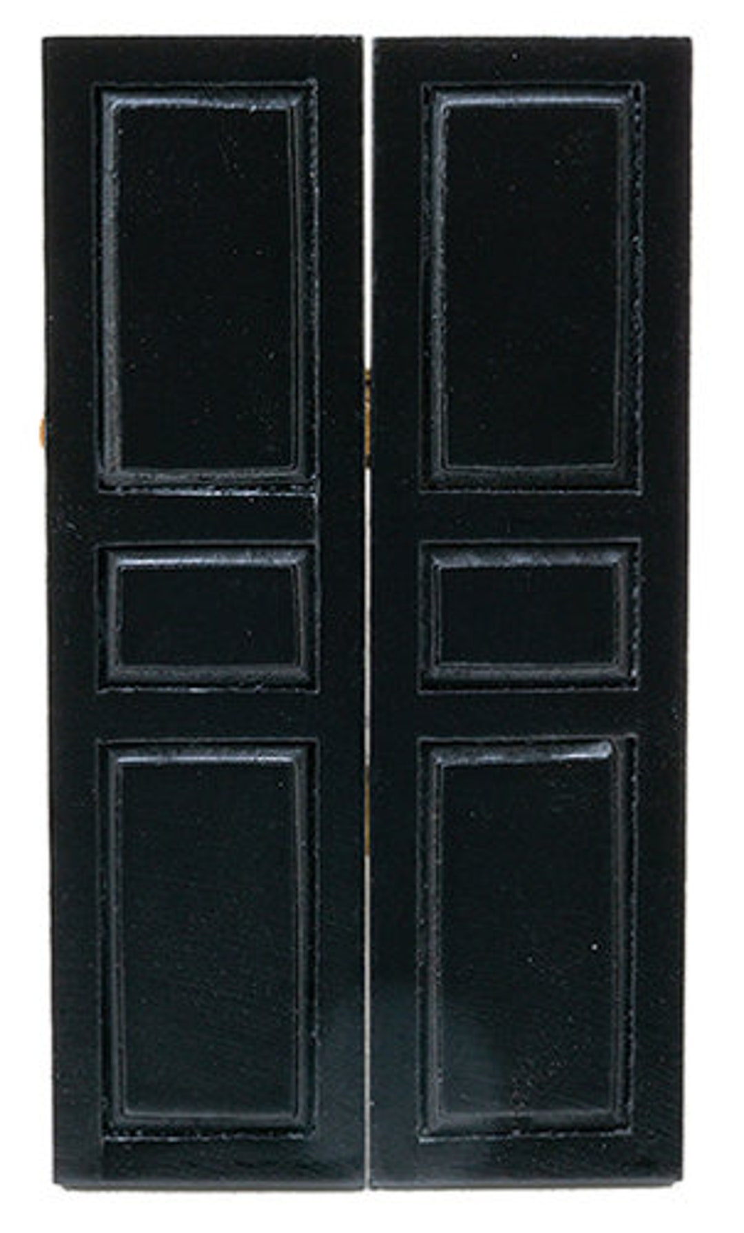 Dollhouse Miniature Shutters - Black - Three Panel - 1:12 Scale ...