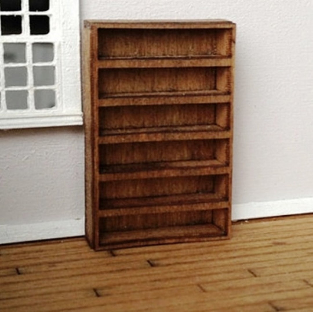 Dollhouse Miniature Quarter Scale Cassin Style Wide Bookcase KIT -- 1: ...
