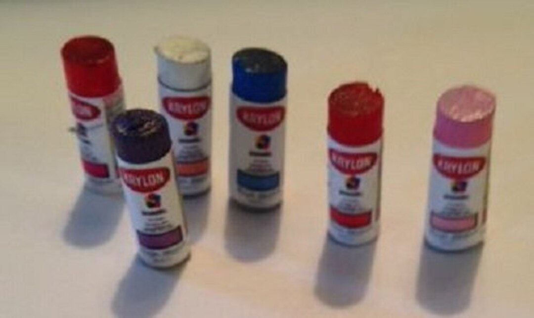 Dollhouse Miniature 6 Spray Paint Cans Kit - 1:12 Scale - Etsy
