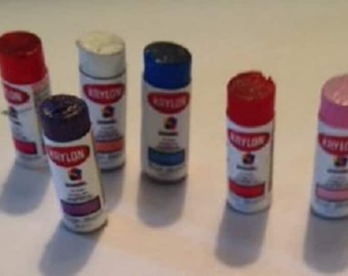Dollhouse Miniature 6 Spray Paint Cans Kit - 1:12 Scale - Etsy