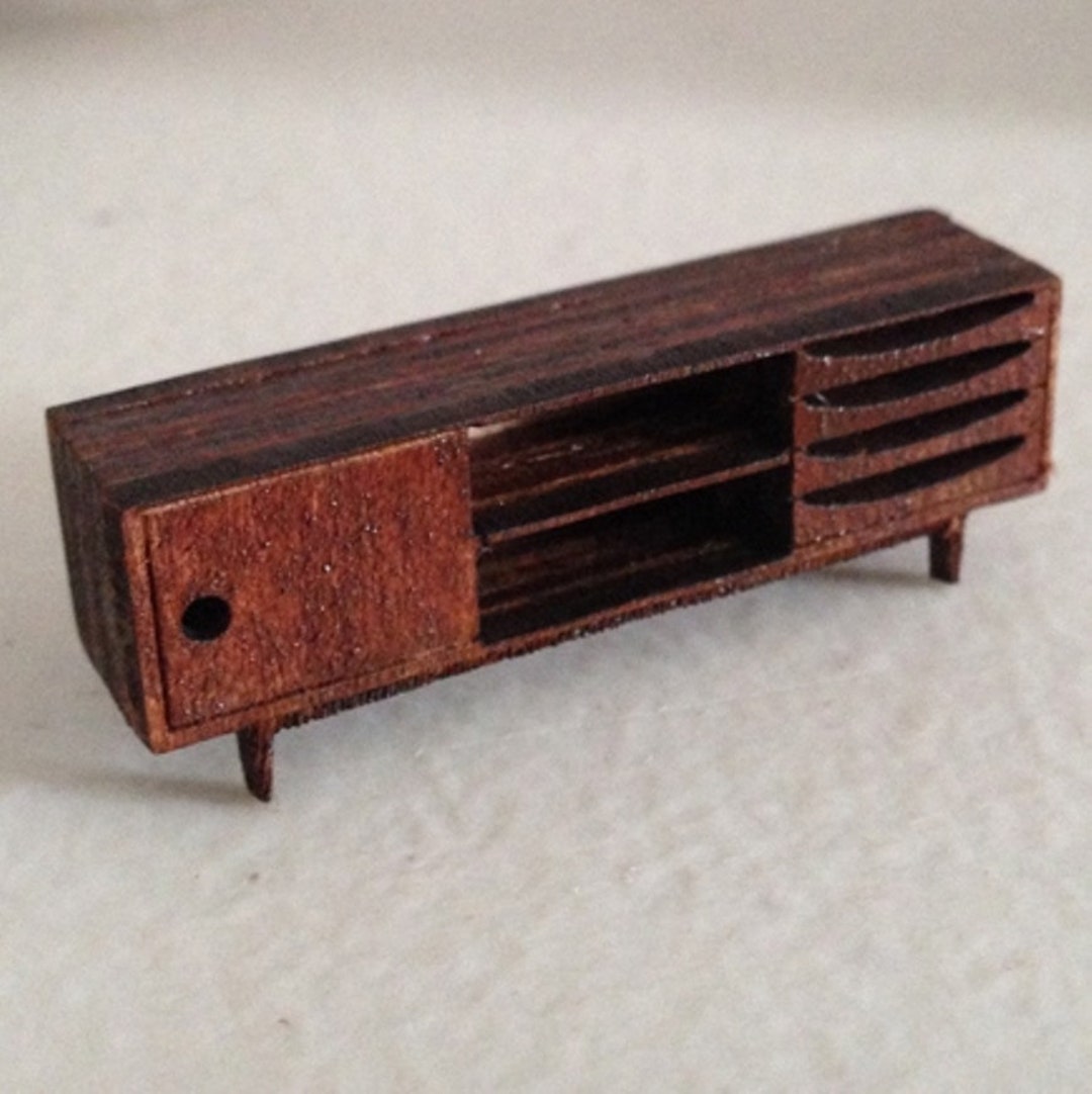 Dollhouse Miniature Quarter Scale Mid Century Modern Credenza ...