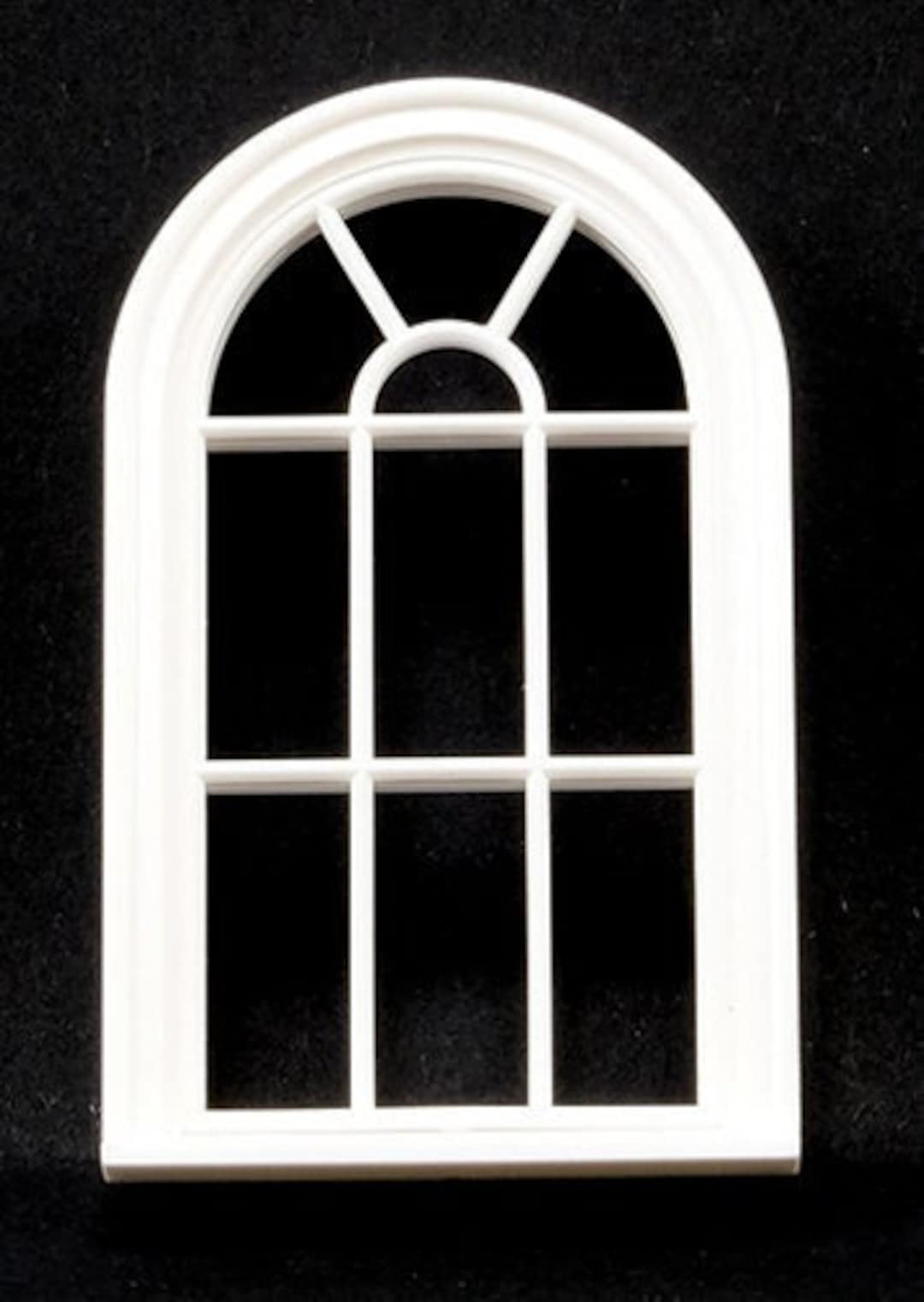 Dollhouse Miniature Victorian Round Top Window - 1:24 - Half Scale - Etsy