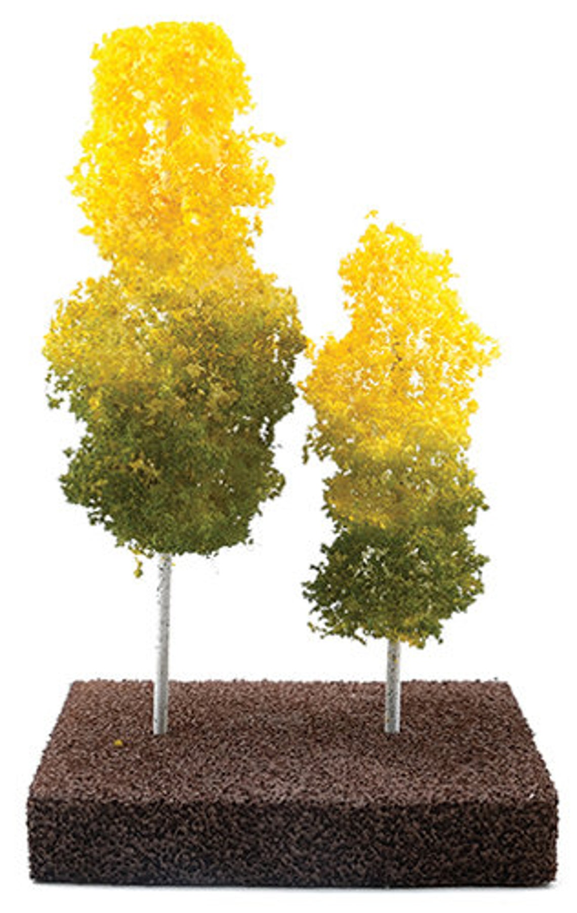 Dollhouse Miniature Pair of Late Summer Aspen Trees - 6" and 9" Tall - Etsy