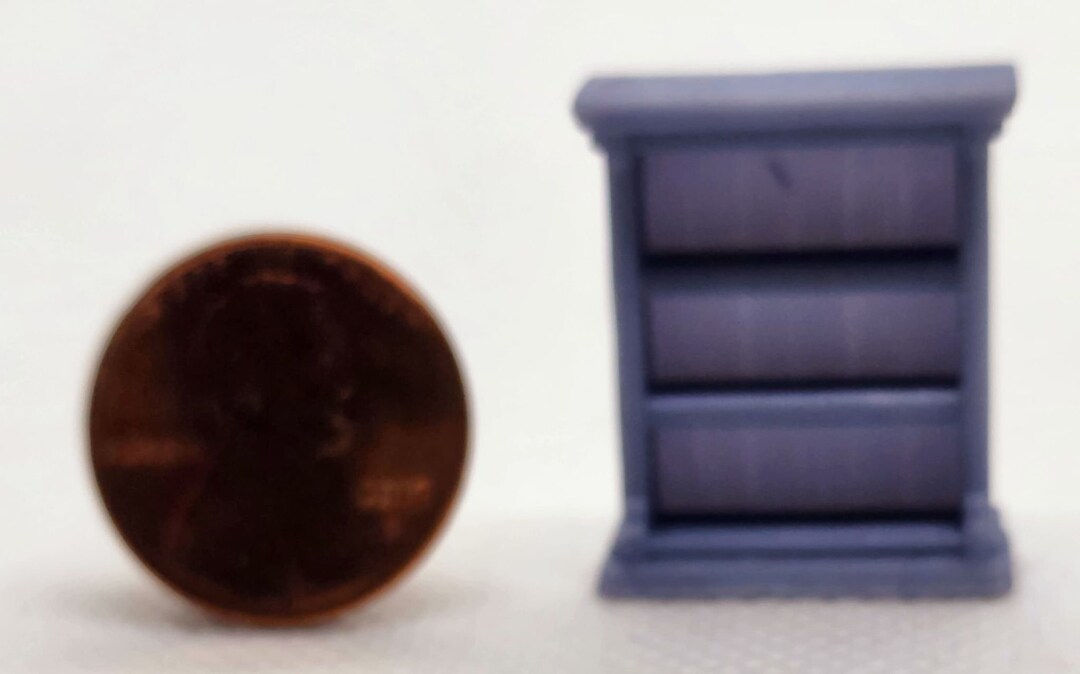 Dollhouse Miniature Quarter Scale Short Bookshelf / Bookcase -- 1:48 ...