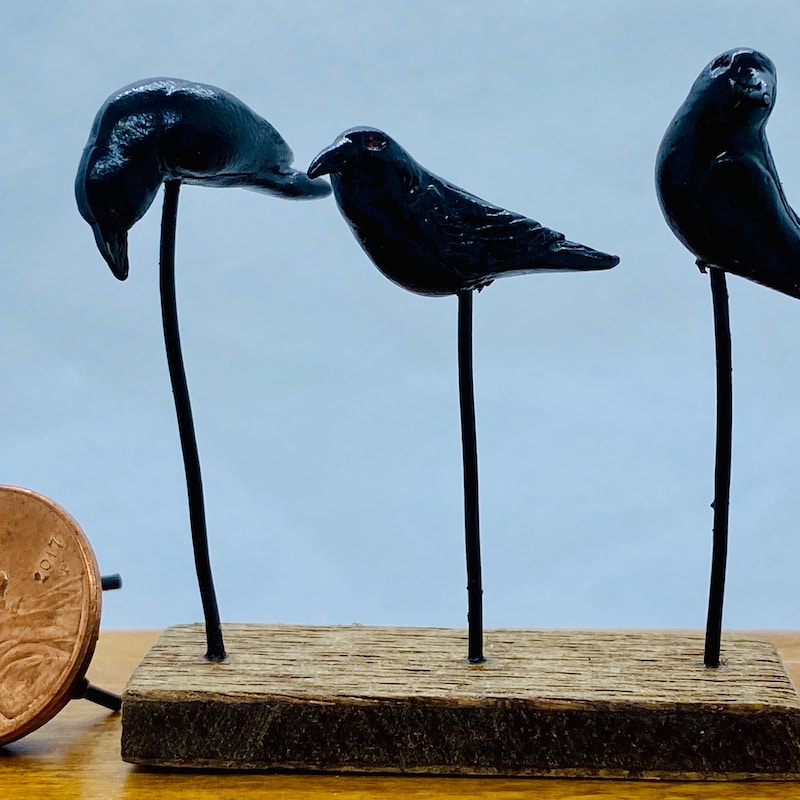 Miniature Crow - Etsy
