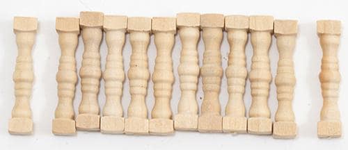 Package of 12 Miniature Spindles 1 1/8