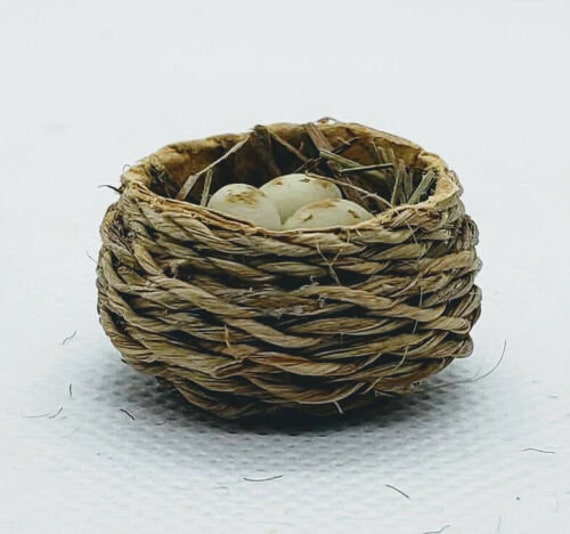 Art & Collectibles Miniature Bird And Nest Set Style #03 Birds Nest ...