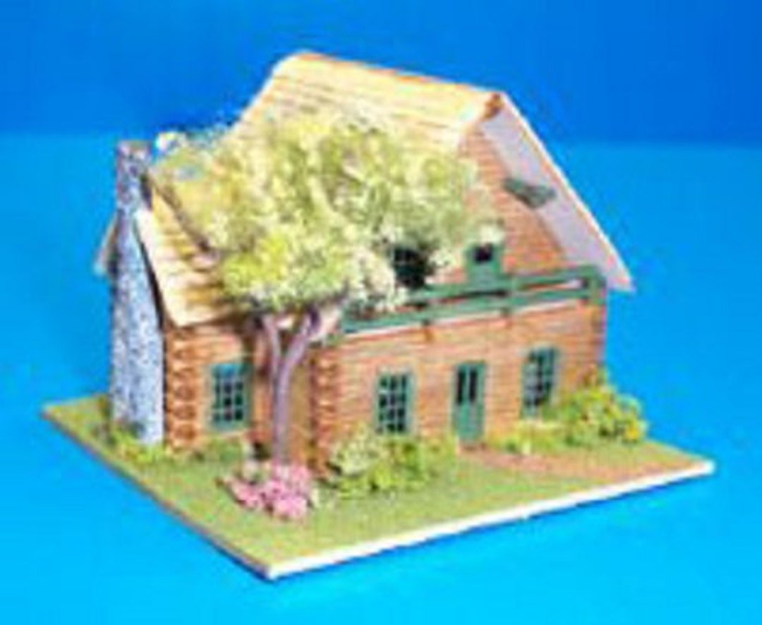 Dollhouse Miniature Log Cabin Lodge Kit -- 1:144 Scale - Etsy