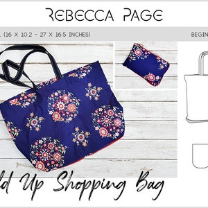 Fold up Shopping Bag PDF Sewing Pattern - Tote Pattern, Shopping Bag ...