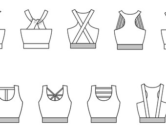 Make a Comfort Bra/sports Bra Sports Bra Pattern A0 A4 - Etsy