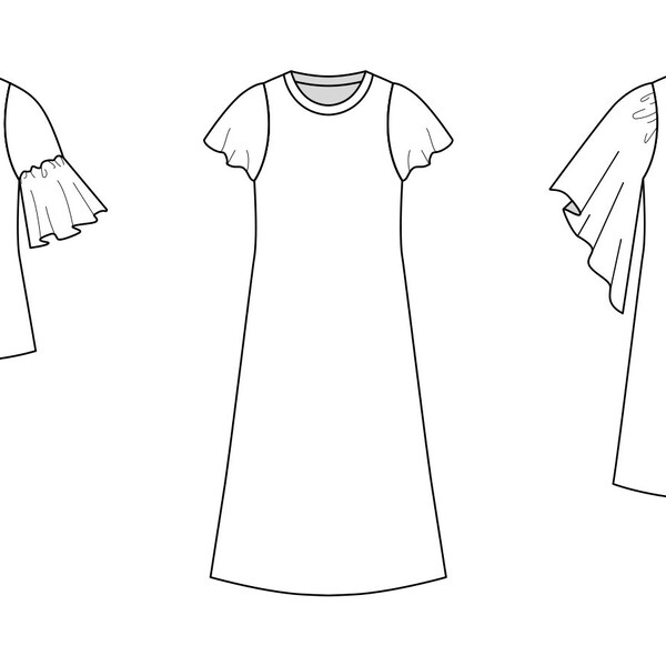 Ruffle Dress Pattern - Etsy