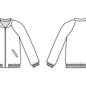 Bomber Jacket PDF Sewing Pattern Jacket Pattern, Bomber Pattern, Bomber ...