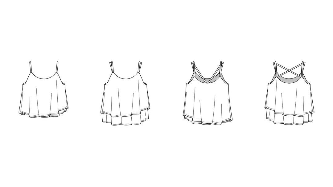Chloe Cami PDF Sewing Pattern - Cami Pattern, Cami Top Pattern, Flowy ...