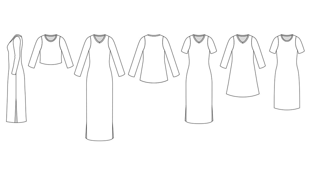 T-shirt Dress PDF Sewing Pattern - T-shirt Pattern, T-shirt Pattern ...