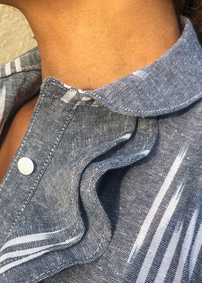 Riviera Ruffle Shirt PDF Sewing Pattern Ruffle Pattern - Etsy