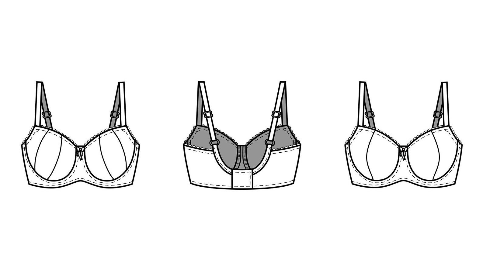 Bianca Bra PDF Sewing Pattern Lingerie Pattern Pretty Bra - Etsy Australia