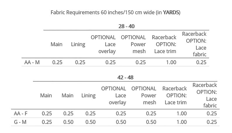 Racerback Bra PDF Sewing Pattern 28AA 48M Optional | Etsy