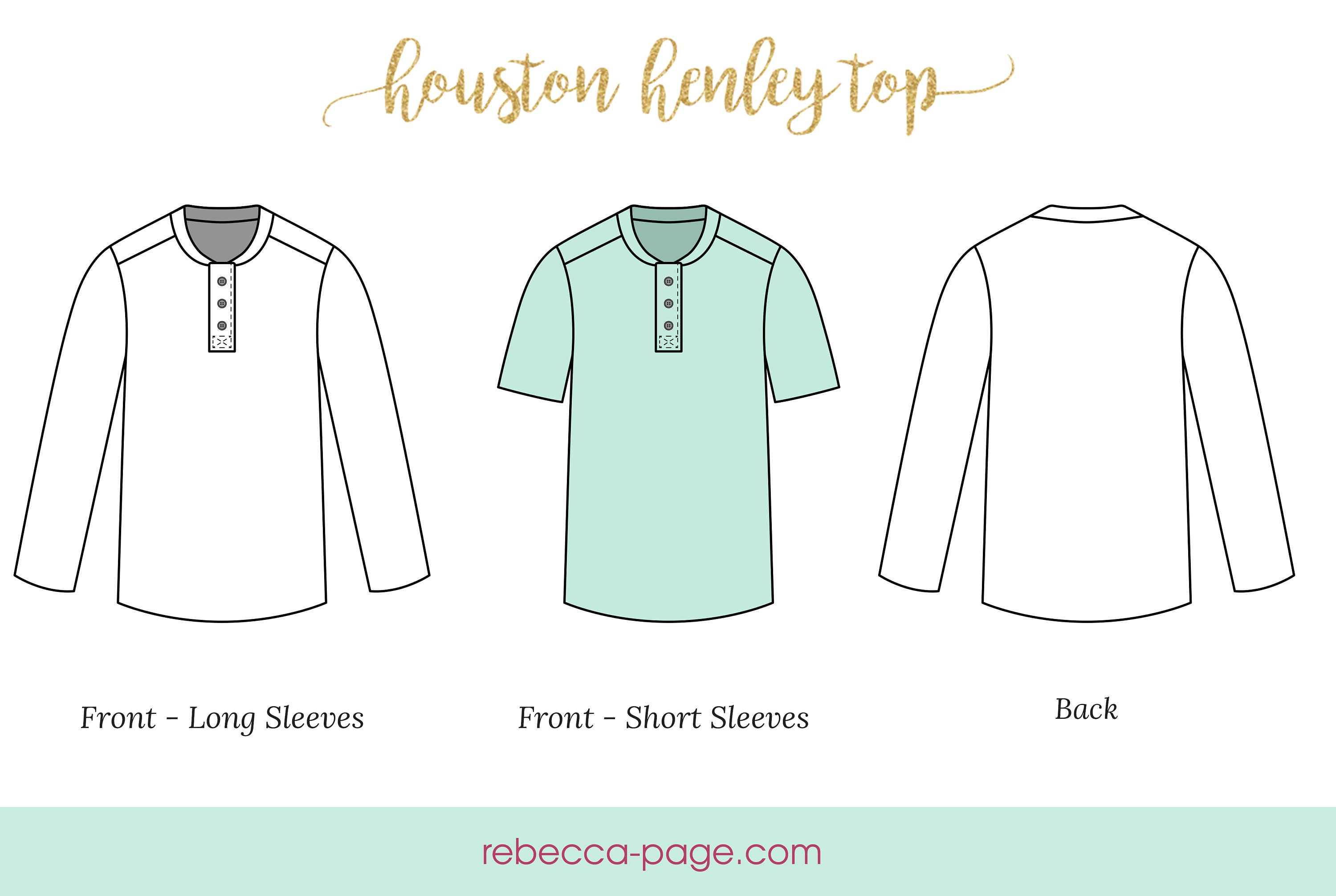Mens Houston Henley PDF Sewing Pattern Shirt Pattern | Etsy