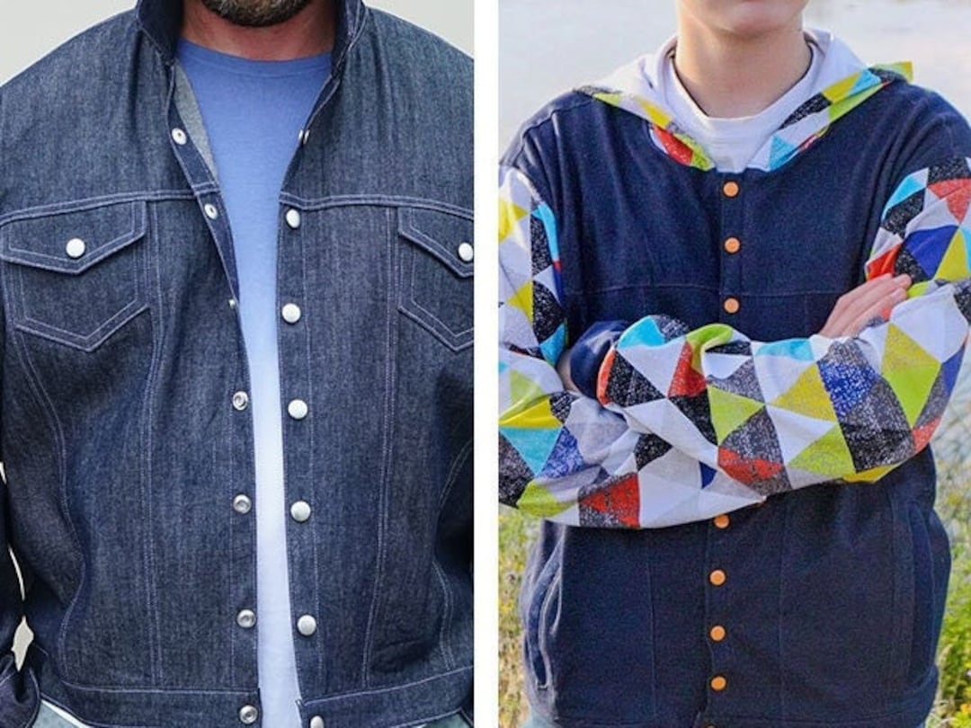 BUNDLE Men’s Kingston PDF Sewing Pattern - Jacket Pattern, Denim Jacket ...
