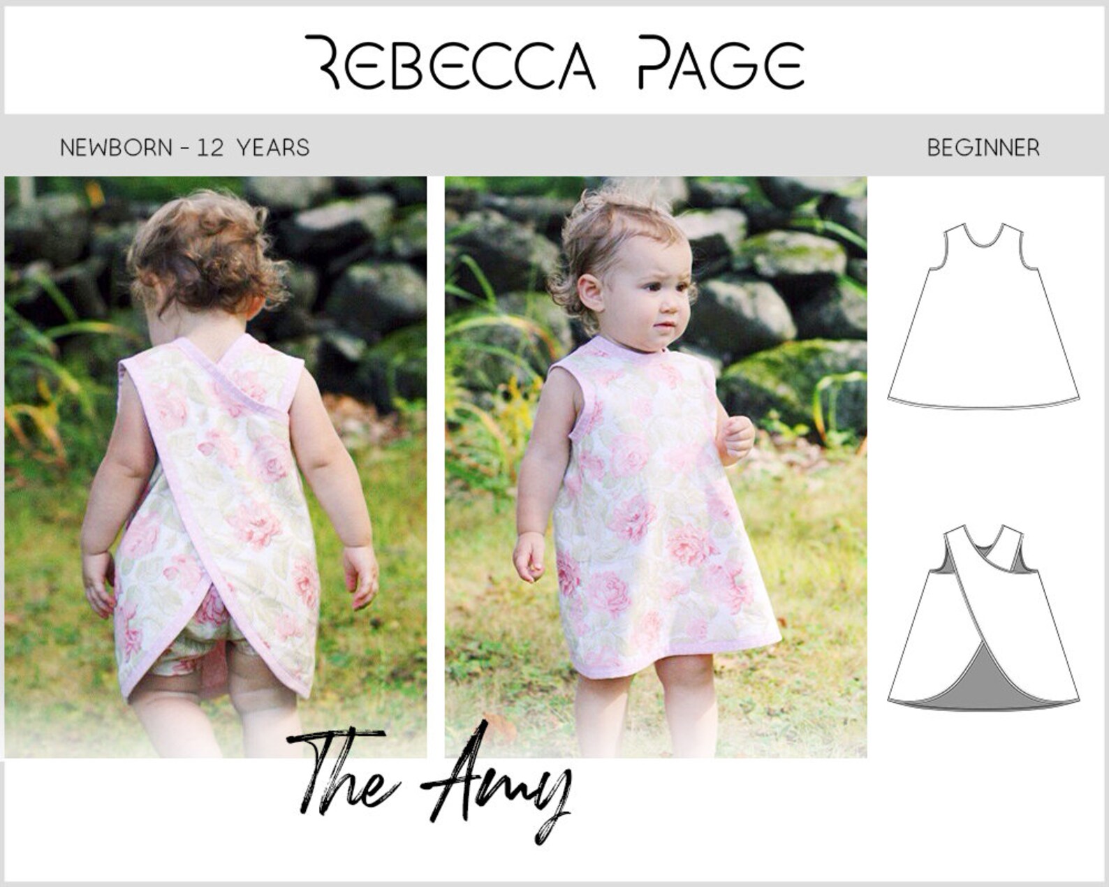 Childrens Amy Dress PDF Sewing Pattern Reversible Pattern - Etsy UK