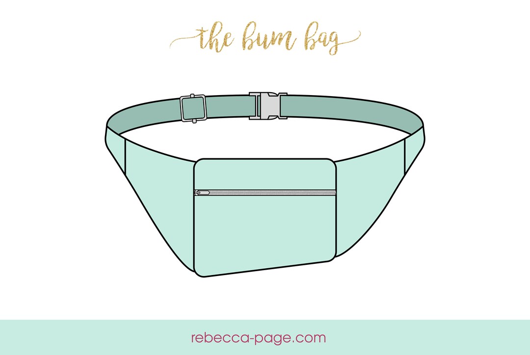 Bum Bag PDF Sewing Pattern Fanny Pack, Bum Bag Pattern, Pocket Bag ...