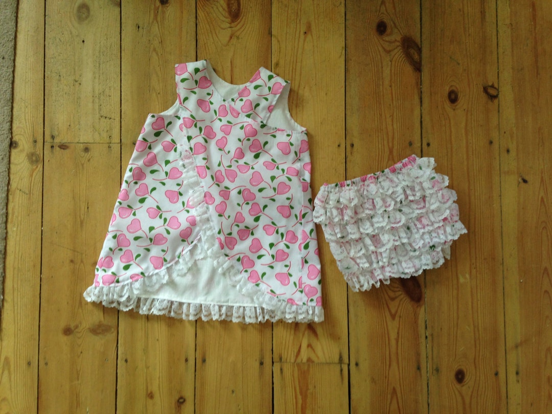 Reversible Cross-over Dress With Matching Lace Ruffled Diaper Cover PDF ...