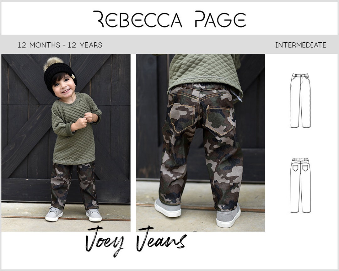Joey Jeans PDF Sewing Pattern Bottoms Pattern, Kids Jeans Pattern ...