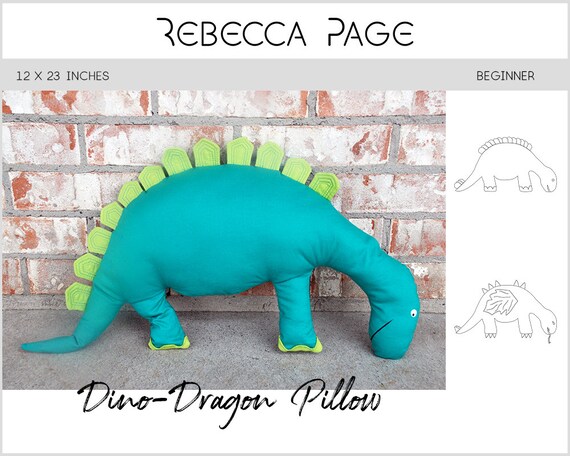 Dino Dragon Pillow PDF Sewing Pattern Pillow PDF Pillow | Etsy