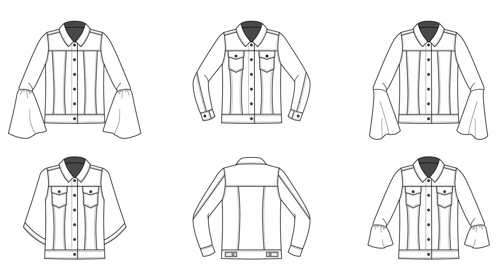 Women's Curvy Kingston Jacket PDF Sewing Pattern Denim - Etsy