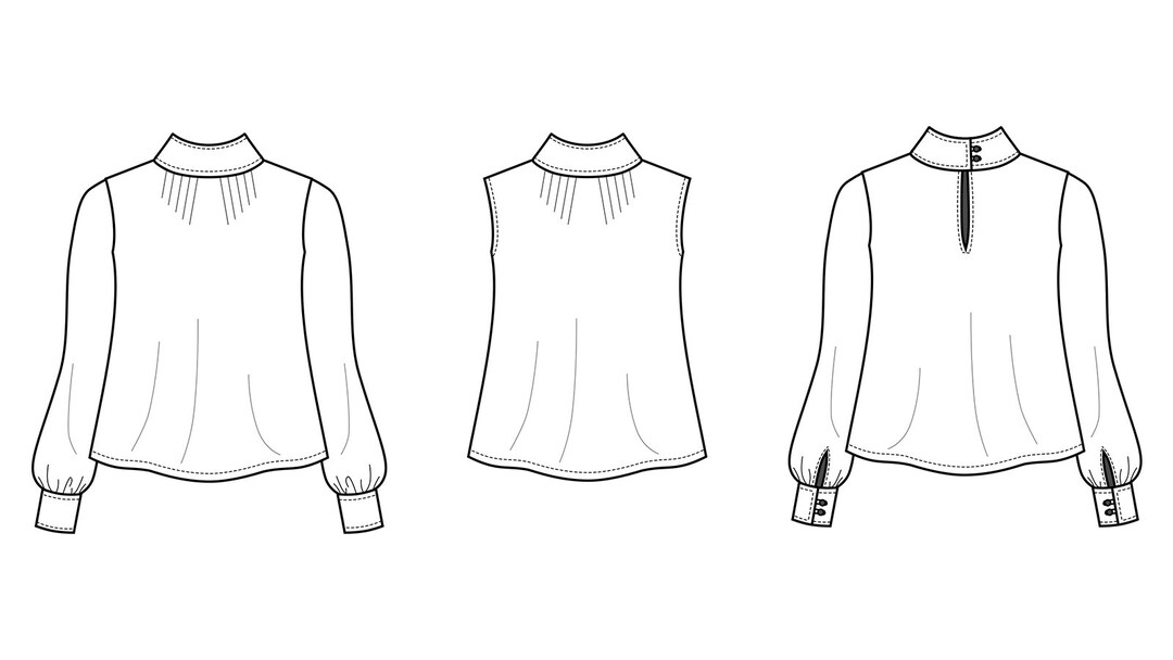 BUNDLE Brielle PDF Sewing Pattern - Top Pattern, Classic Pattern ...