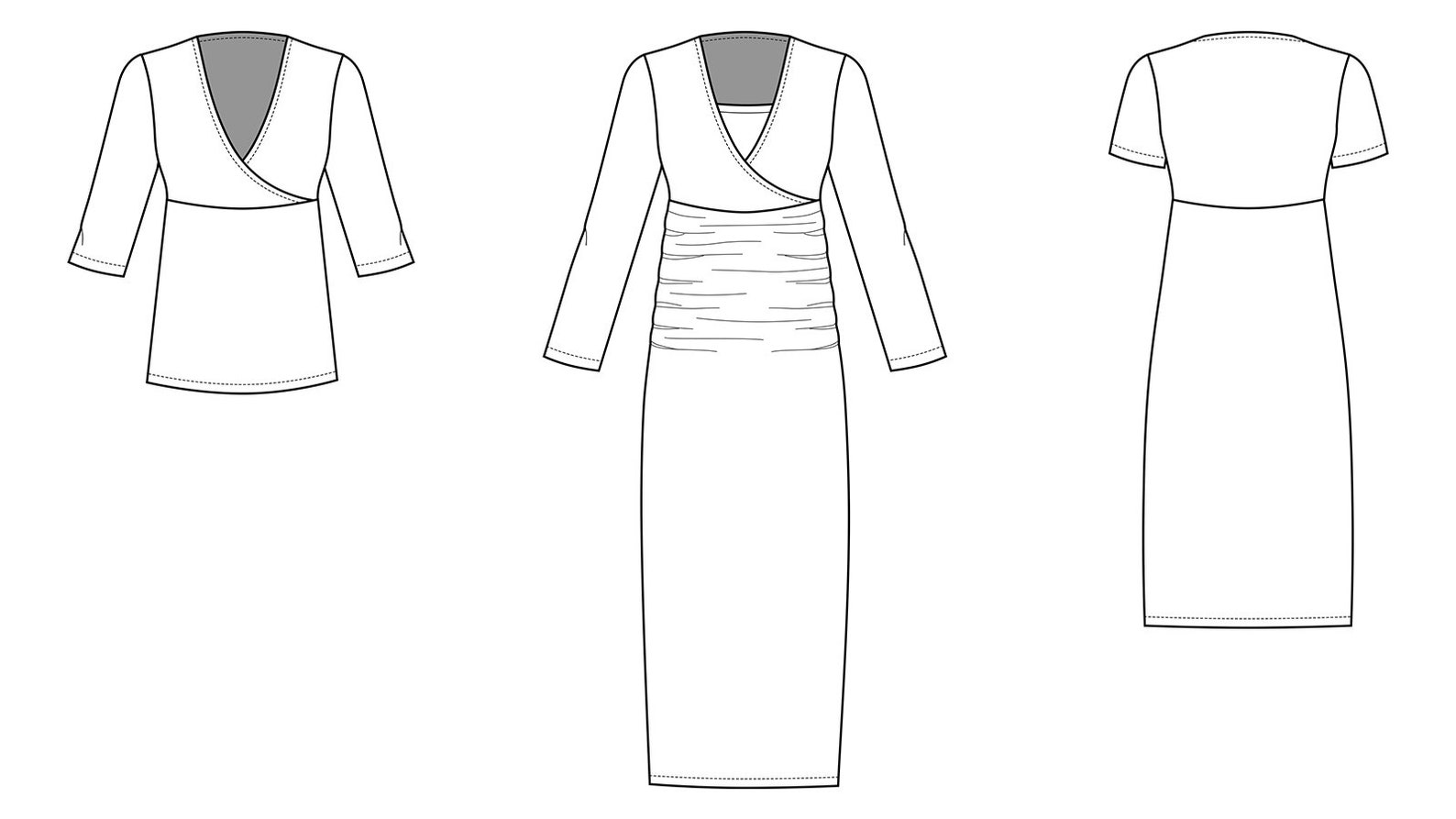 Chrissy Cross Over PDF Sewing Pattern Blouse Pattern Cross - Etsy