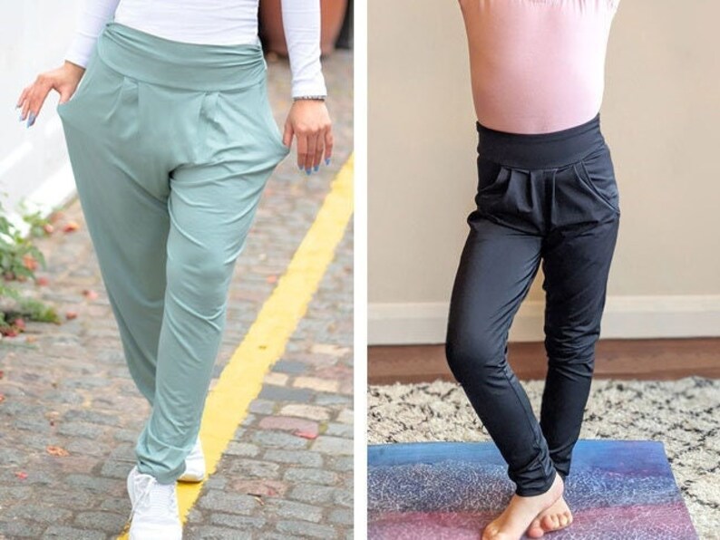 BUNDLE Yoga Pants PDF Sewing Pattern Comfy Pants Pattern - Etsy